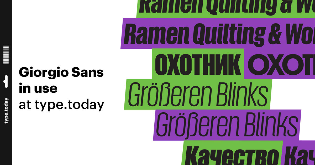 Giorgio Sans in use